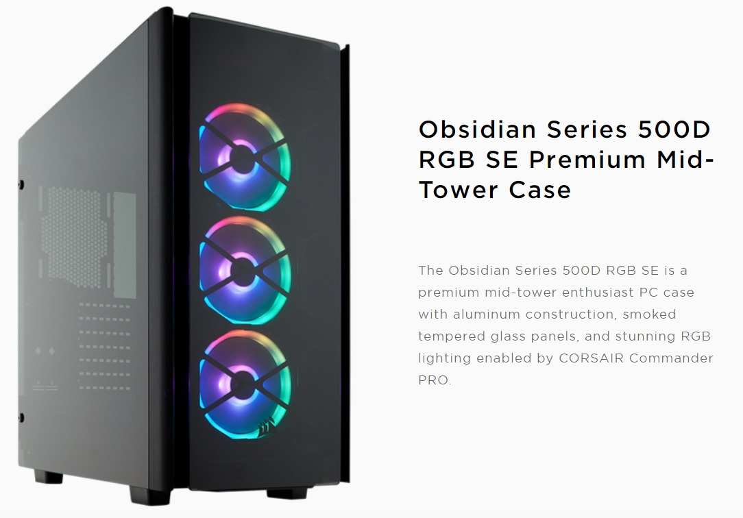 Corsair Obsidian 500D RGB SE Cabinet | Ezpz Solutions