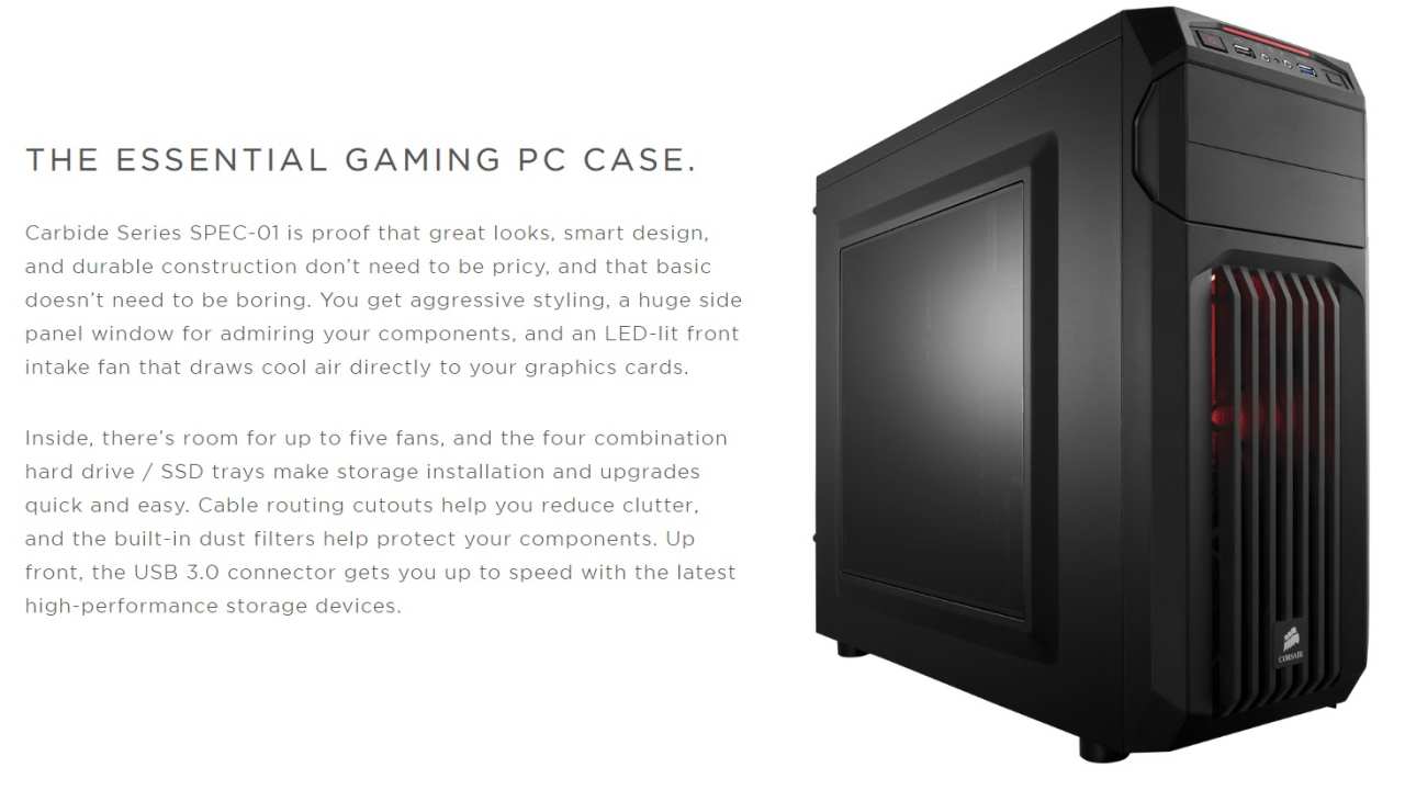 Corsair SPEC 01 Cabinet | Ezpz Solutions