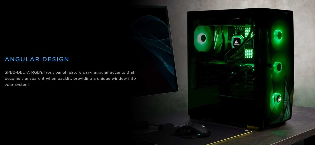 Corsair SPEC Delta RGB Black Cabinet | Ezpz Solutions