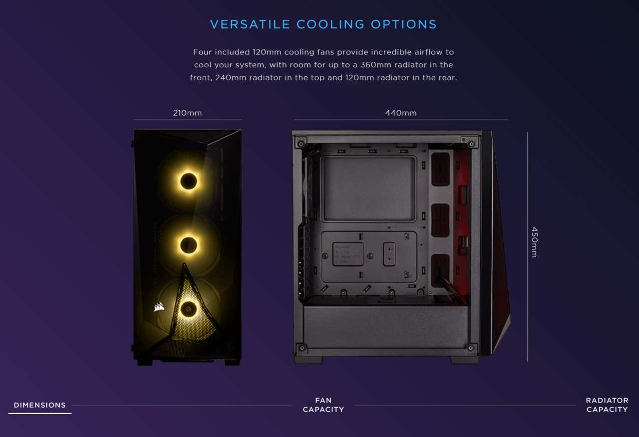 Corsair SPEC Delta RGB Black Cabinet | Ezpz Solutions